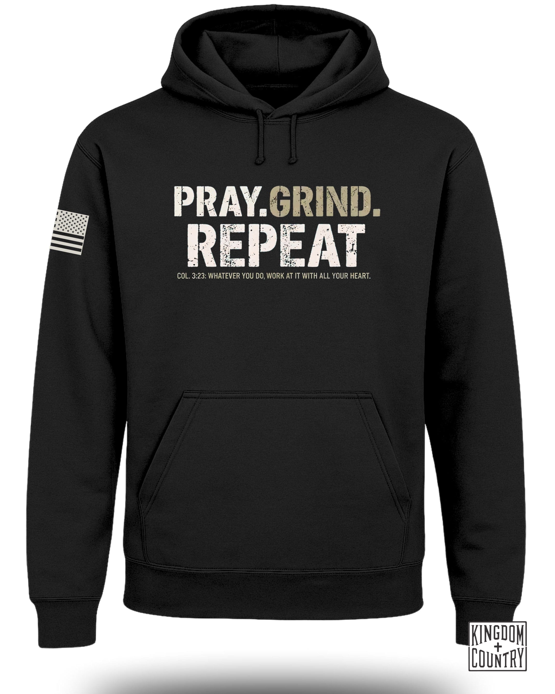 Pray Grind Repeat Hoodie – Kingdom+Country